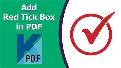 How To Add Red Tick Box In Pdf Using Kofax Power PDF