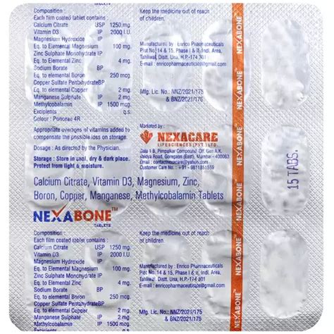 Nexabone Tablet View Usage Side Effects Price And Subtitute Egmedi