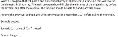 Answered Write A C Program That Will Pass A Bartleby