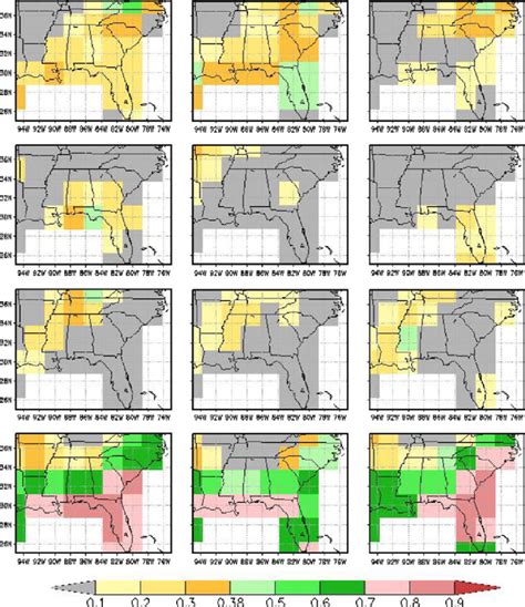 20 Year Anomaly Correlation Shading Of A The Six Member Multimodel Download Scientific