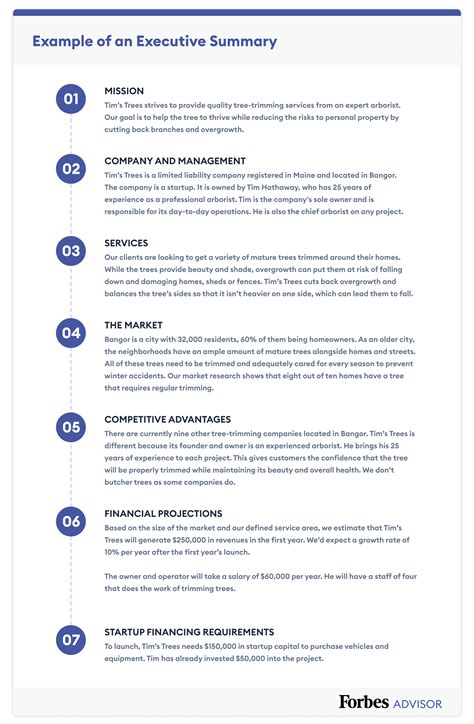 Business Plan Executive Summary Example Template Artofit