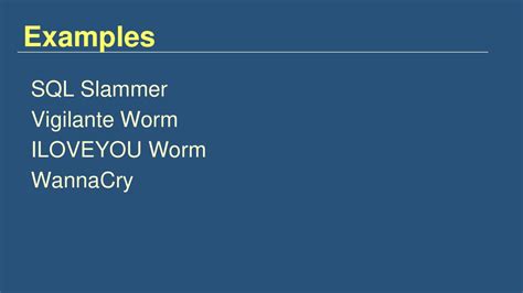 Cs4622 Team 4 Worms Dos And Smurf Attacks Ppt Download