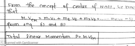 Linear Momentum Of A System Of Particles Maths And Physics With
