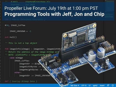 Propeller Live Forum Spin Programming Tools And Vsc With Jeff Jon And Chip July 19th 2023