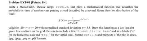 solved problem ext 01 points 1 4 write a matlab gnu
