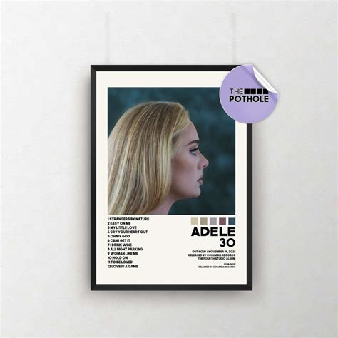 Adele Posters 30 Poster Adele 30 Album Cover Poster Poster Print Wall Art Music Band