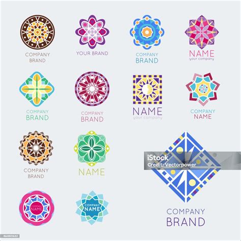 추상 삼각형 다각형 모양 만화경 형상 회사 브랜드 로고 배지 템플릿 원 장식 벡터 아이콘 로고에 대한 스톡 벡터 아트 및 기타 이미지 로고 만화경 패턴 고풍스런
