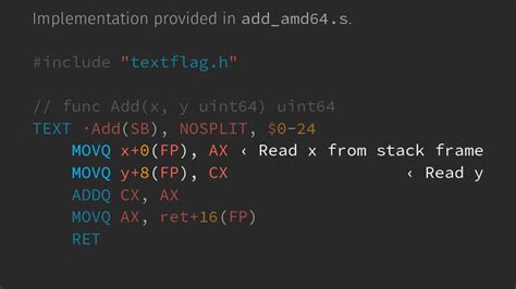 Better X86 Assembly Generation With Go Speaker Deck