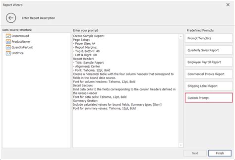 Prompt To Report Behavior In The Winforms Report Designer Ctp Net