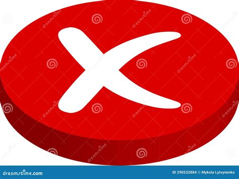 Buttons Output Rejected Cross Mark Red Stop Buttons Stock Vector Illustration Of Green