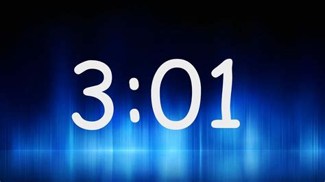 301 Minutes Timer Countdown From 3min 1sec Youtube