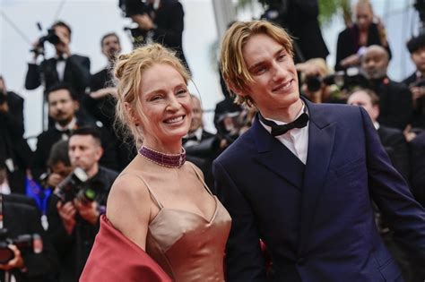 Uma Thurman And Son Levon Hawke At Cannes Popsugar Celebrity