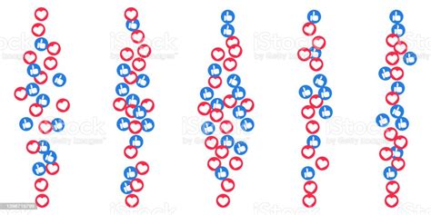 이야기와 라이브 스트림을 위해 날아 마음과 엄지 손가락을 좋아한다 좋아하고 소셜 미디어 Ui에 대한 엄지 손가락 아이콘 벡터