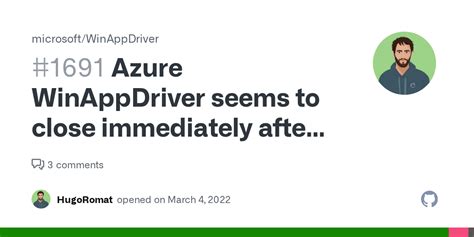 Azure Winappdriver Seems To Close Immediately After Beeing Launched · Issue 1691 · Microsoft