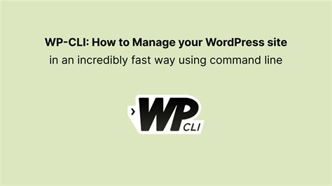 Wp Cli How To Manage Your Wordpress Site In An Incredibly Fast Way Using Command Line Usablewp