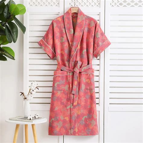 Multi Colors Fashionable Printed Cotton Bathrobe For Mens And Womens