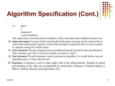 Specification And Complexity Algorithm Ppt Programming Languages