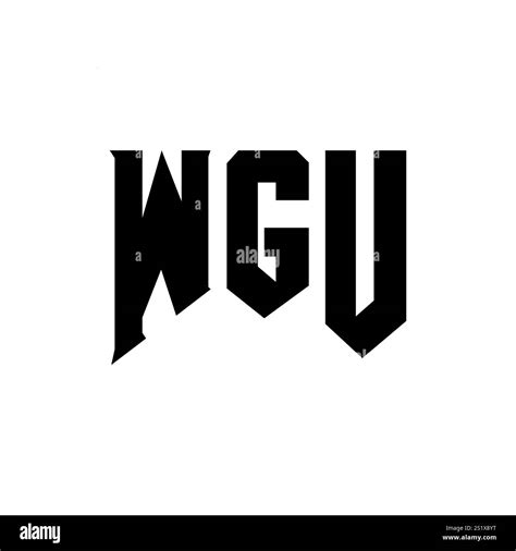Wgu Letter Logo Design For Technology Company Wgu Logo Design Black And White Color Combination