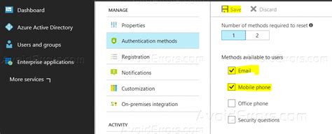 Enable Self Service Password Reset Sspr In Office 365 Avoiderrors