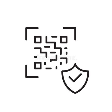 Qr Code With Security Symbol Shield And Checkmark Secure Protected