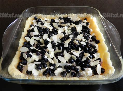 Черничный пирог с творогом 9 фото в рецепте