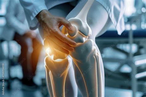 A Translucent Knee Bone Fracture Or Inflammation Of Human Knee Joint