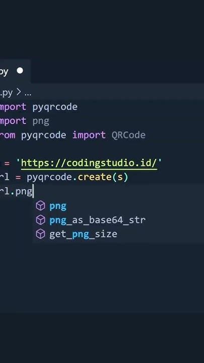 tutorial bikin qr code pakai python shorts shortvideo