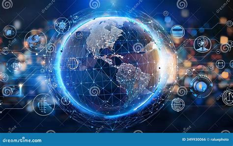 A Global Network Connects The World Through Digital Technology Stock Illustration Illustration