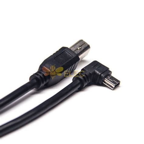 Usb Mini Right Angle Male To Usb B Straight Male