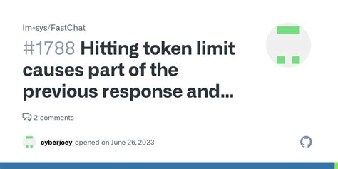 Hitting Token Limit Causes Part Of The Previous Response And The Prompt User Fields To Be