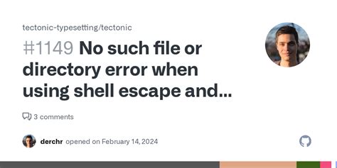 No Such File Or Directory Error When Using Shell Escape And Tex Files In Subdirectory · Issue