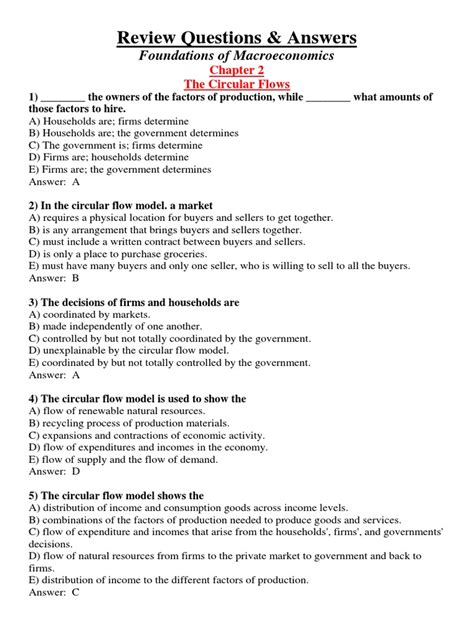 multiple choice questions macro pdf gross domestic product