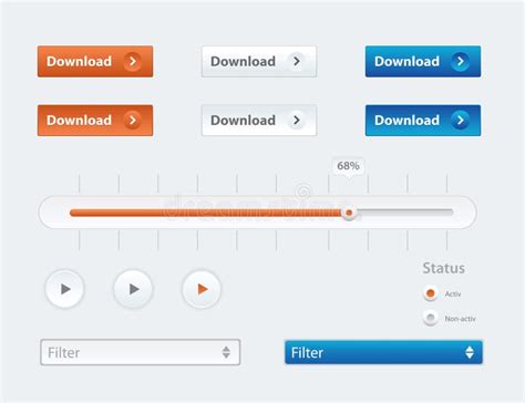 Vector Design Ui Kit For Webdesign Stock Vector Illustration Of Input
