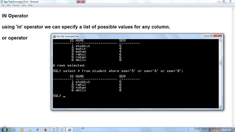 Oracle In Hindi By Pankaj Panjwani 14 In Operator Youtube