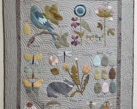 Pattern Wool Applique Botanical Sketchbook Wall Etsy Australia