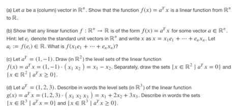 Solved A Let A Be A Column Vector In R Show That The