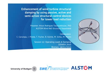 Pdf Enhancement Of Wind Turbine Structural Damping By Using Passive Active And Semi Active