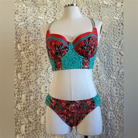 Profile Blush Swim Profile Blush Floral Print Bikini Top Dddf
