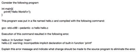 Solved Consider The Following Program Int Main0