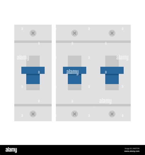 Electricity Box Switch Panel Electrician Tools Electrician Supplies Flat Vector Illustration