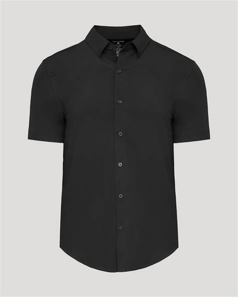 Black Short Sleeve Performance Dress Shirt Black Short Sleeve