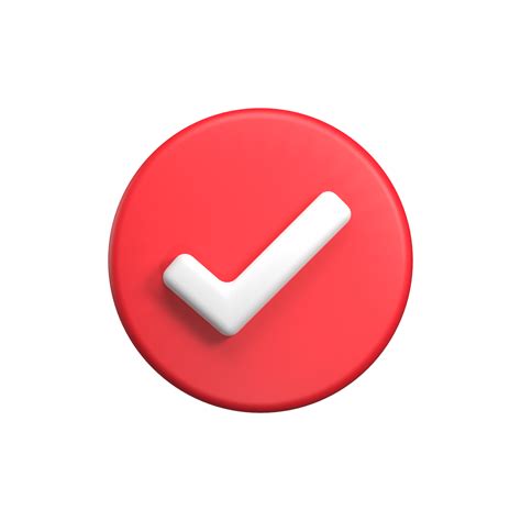 Red Tick Icon Png