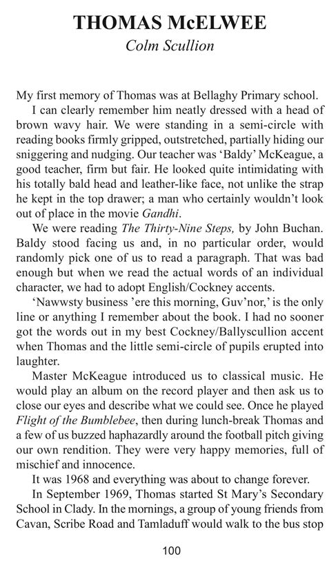 Anniversary Of Thomas Mcelwee Bobby Sands Trust