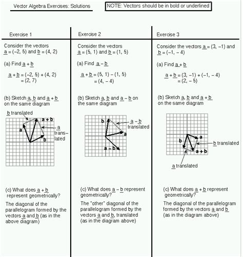 Vector Geometry And Vector Calculus Math100 Revision Exercises Resources Mathematics And
