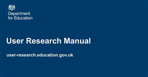 Writing A User Research Plan User Research Manual Department For Education