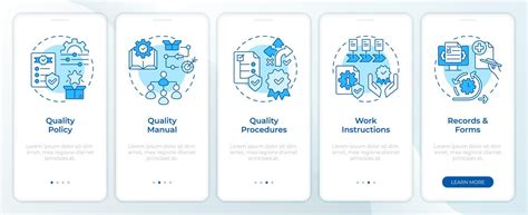 Qms Documents Blue Onboarding Mobile App Screen Walkthrough 5 Steps