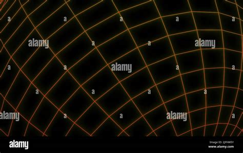 Computer Grid Moves In Shape Of Ball Design Electronic Grid In Retro
