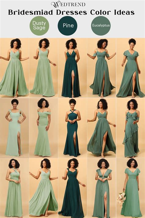 Dusty Sagepineeucalyptus Bridesmaid Dresses In 2025 Bridesmaid
