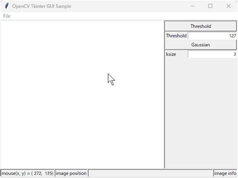 【opencv Python】tkinter Gui Sample イメージングソリューション
