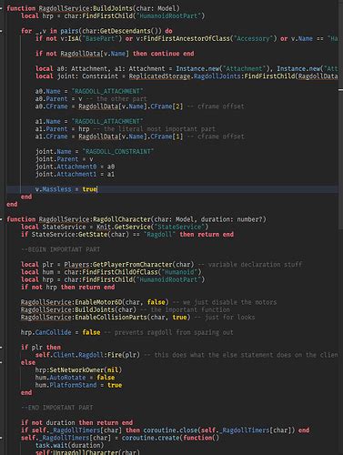 Ragdoll Knockback Lag Replication Issue Scripting Support